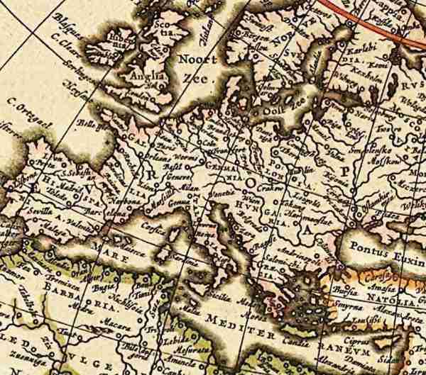 Double hemisphere map of the world with extra features - Canvas Wall Maps