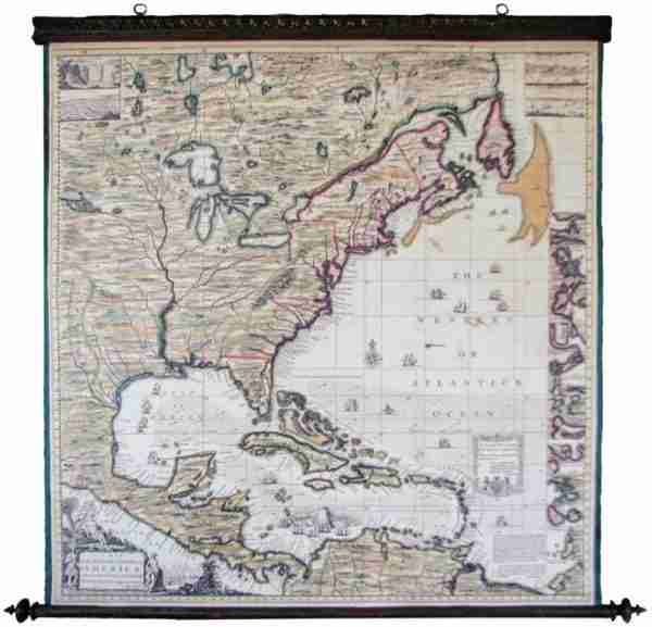 American colonial map - Map of British empire - Canvas Wall Maps