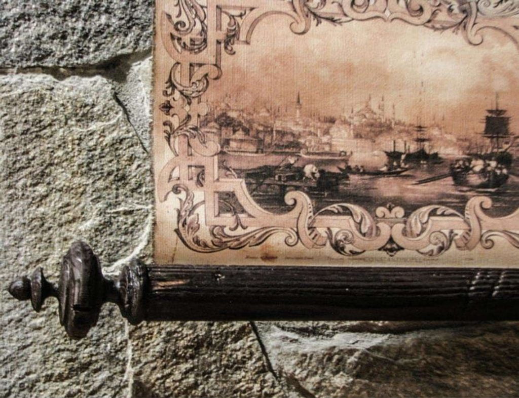 Antique hanging wall map - Canvas Wall Maps